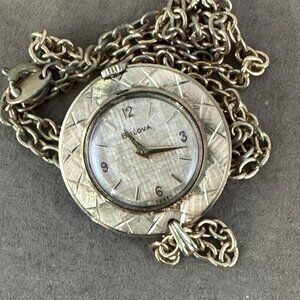 Bulova | Jewelry | Vintage Bulova Pendant Necklace Mechanical Watch ...